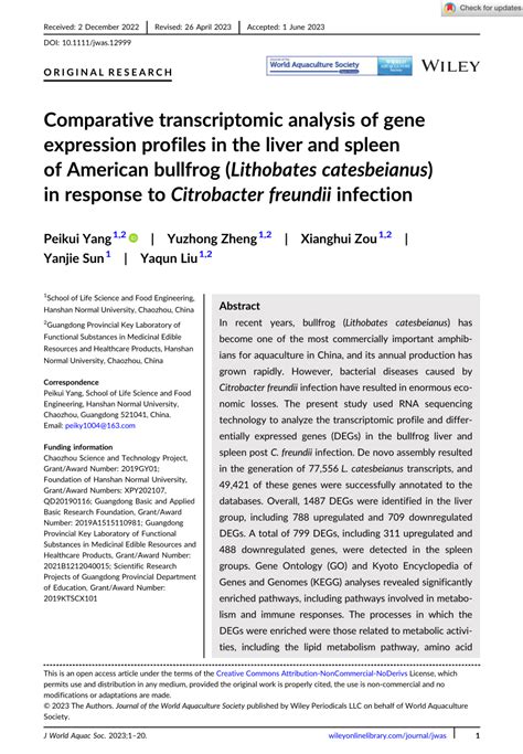 Pdf Comparative Transcriptomic Analysis Of Gene Expression Profiles