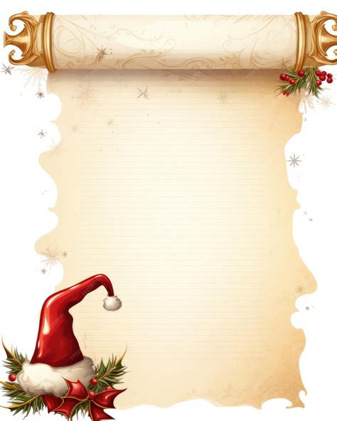 Premium Photo Christmas Scroll With A Festive Twist Blank Scroll