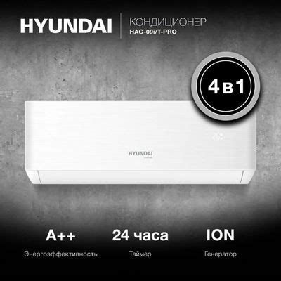 Сплит-система инверторная Hyundai HAC-09i/T-PRO настенная, до 16м2 ...