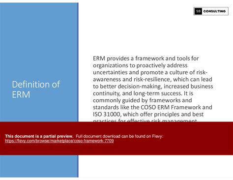 Coso Framework Ppt Slide Deck