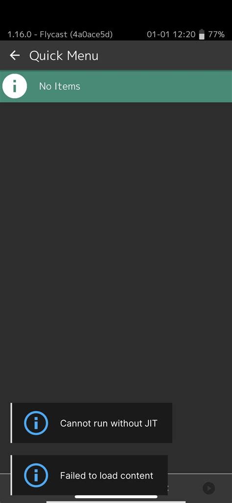 jit error on flycast using ra ios version r retroarch