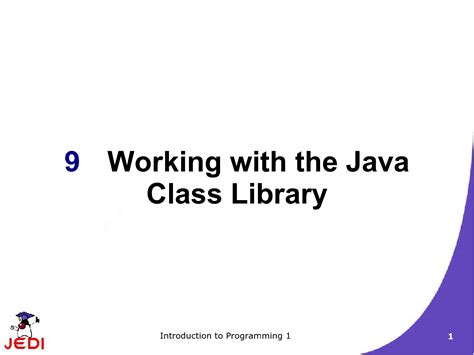 Solution Working With The Java Class Library Studypool