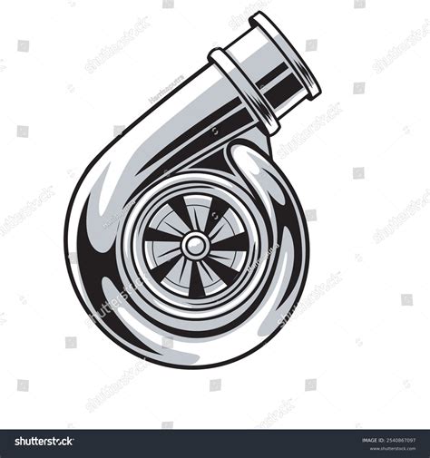 Vector Illustration Turbo Detailed Vintage Illustration Stock Vector