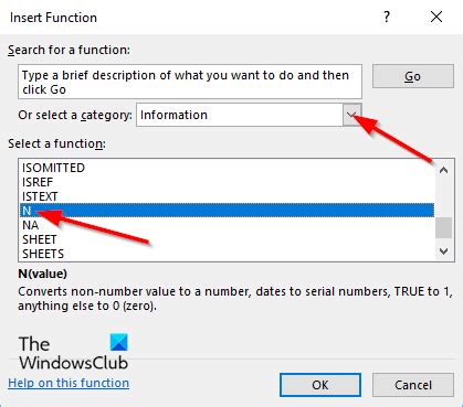 How To Use The N Function In Microsoft Excel