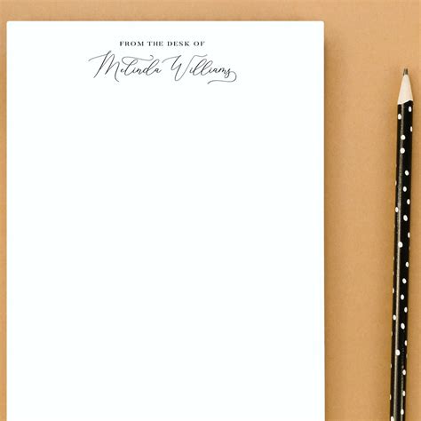 Personalized Notepad Custom Notepad Lined Notepad From The Desk