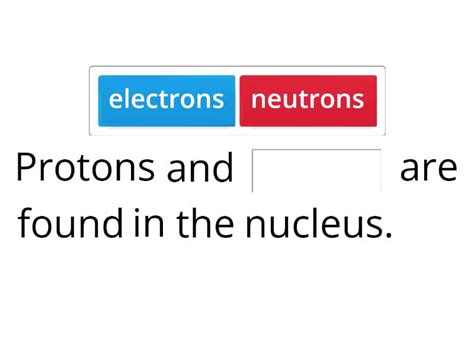 Atom Structure Complete The Sentence