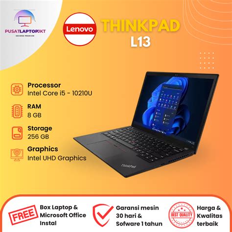 Jual Laptop Lenovo Thinkpad L13 Intel Core I5 Gen 10 Ram 8 Ssd 256gb Laptop Belajar Laptop