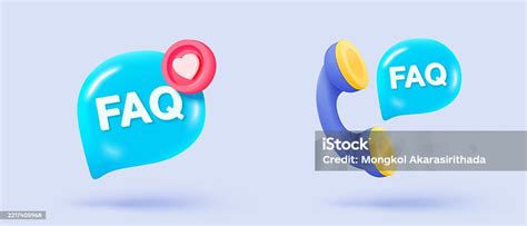 3d Question Answer Sign Or Problem Icon Speak Bubbles Question Mark Sign Or Ask Faq And Qa ...