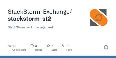 Github Stackstorm Exchange Stackstorm St Stackstorm Pack Management