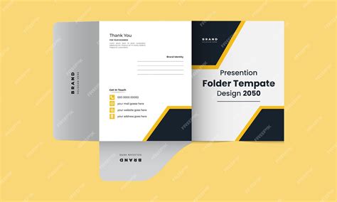 Premium Vector Corporate Company Presentation Folder Layout