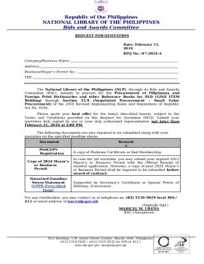 Request For Quotation Doc Template PdfFiller