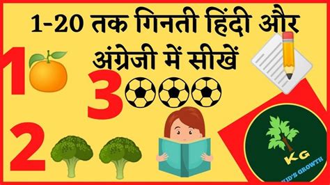 Learn Counting Numbers। गिनती करना सीखें। 1 To 20।natural Numbers With