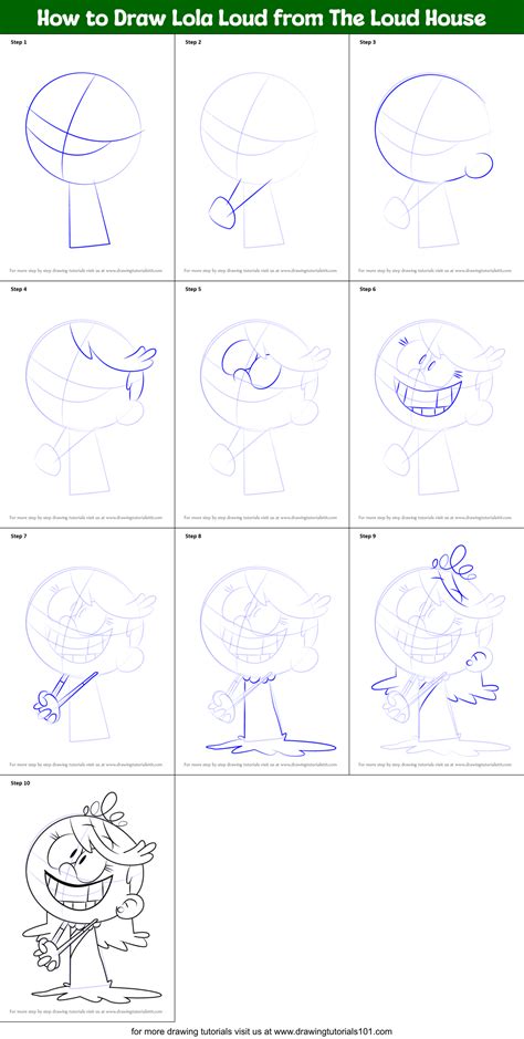 How To Draw Lola Loud From The Loud House Printable Step By Step