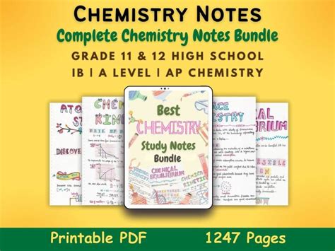 Best Complete Chemistry Aesthetic Study Notes Bundle Pdf Newtondesk