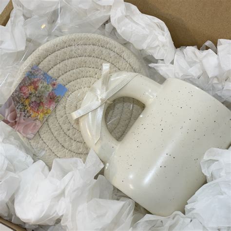 스리아마켓 뭉툭 머그컵 티 코스터 컵받침 집들이 답례품 선물세트