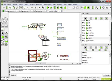 Galeria zdjęć Zrzuty ekranu Screenshoty LibreCAD Portable