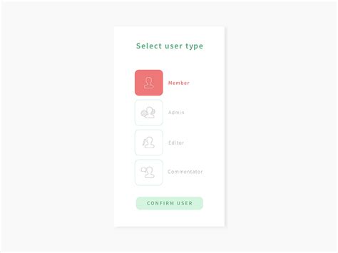 Daily Ui 064 Select User Type By Jelena On Dribbble