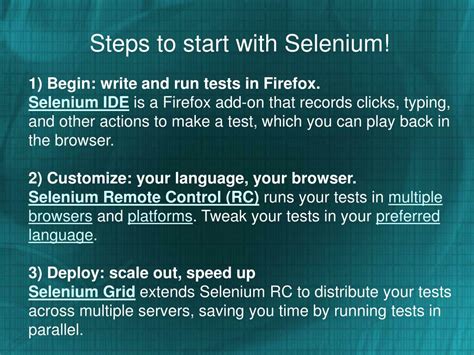 PPT Selenium Testing Tool PowerPoint Presentation Free Download ID