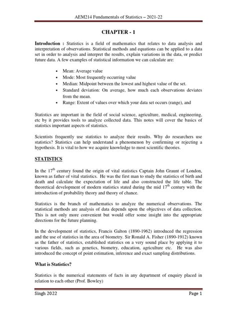 Fundamentals Of Statistics Pdf Statistics Histogram