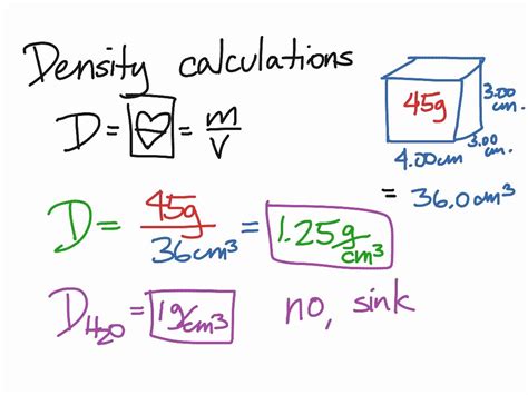 Science Density Calculations Worksheet Chessmuseum Template Library