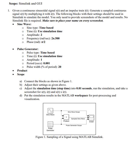 Solved 1 Given A Continuous Sinusoidal Signal S T And An Chegg Com