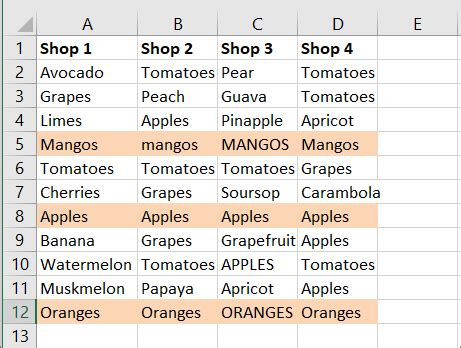 How To Match Two Columns In Excel