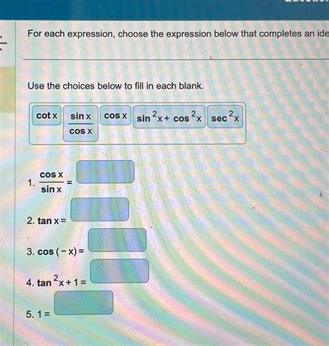 Answered For Each Expression Choose The Expression Below That Kunduz