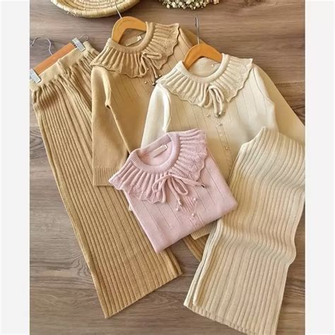 خرید و قیمت بلوز شلوار بافت دخترانه مناسب 6تا8سال از غرفه جان کوچولو