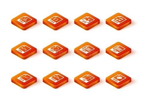 Set Svg File Document Php Xsl  Js And Ppt Icon Vector Stock