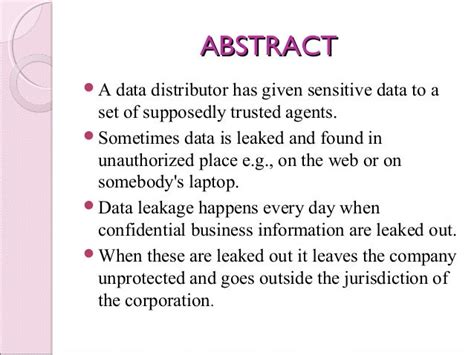 Data Leakage Detection