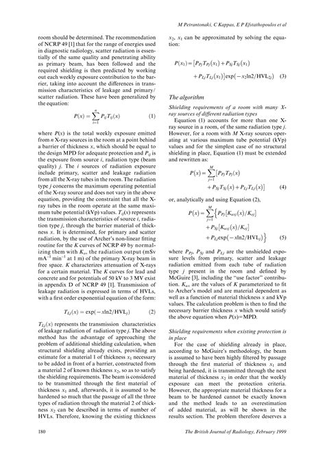 calculating shielding requirements in diagnostic xray departments pdf