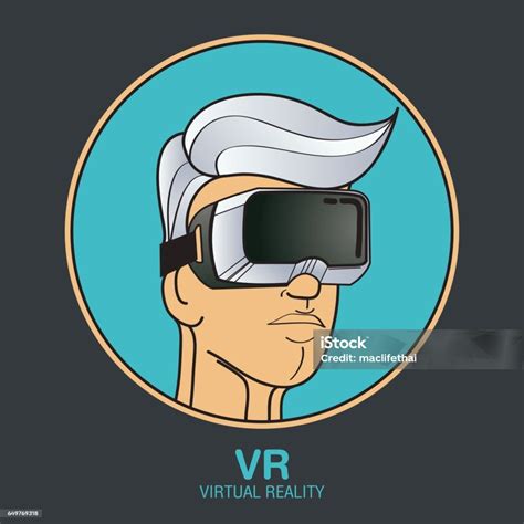 Vr 유리 스마트폰 벡터 일러스트 레이 션에 대 한입니다 가상 현실 헤드셋 로고 아이콘 0명에 대한 스톡 벡터 아트 및 기타