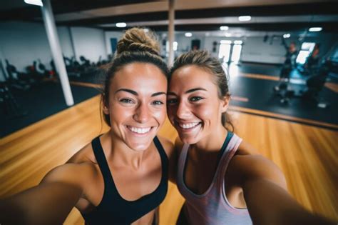 Premium Ai Image Smiling Young Cute Fit Women