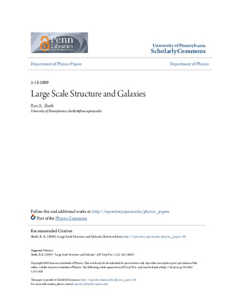Pdf Large Scale Structure And Galaxies