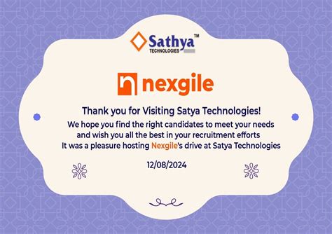 Thank You For Visiting SATHYA TECHNOLOGIES Nexgile Sathyatechnologies