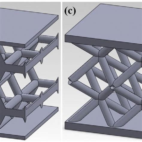Schematics Of The Three Lattice Structures With Mm Unit Cell Size Download Scientific