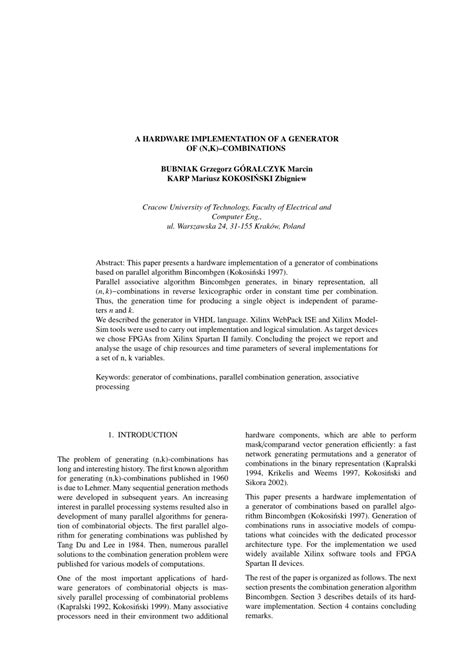 Combination Generator Algorithm Eralasopa