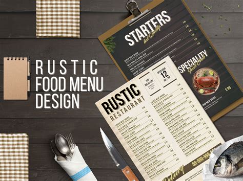Rustic Food Menu Design Template