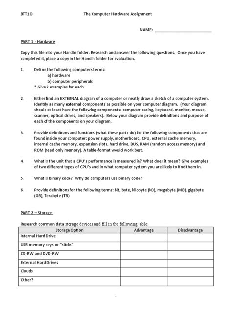 06 Computer Hardware Assignment Pdf