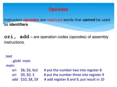 Mips Assembly Syntax Comments Ppt Download