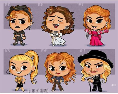 Madonna Madonna Evolution Cartoon Drawings