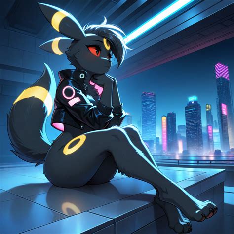 Cyberpunk Nights Umbreon By Aethermaws On Deviantart