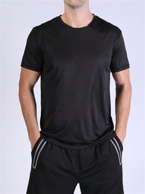 Camiseta Esporte Masculina De Secagem Rápida Ultraleve De Cor Sólida Topo Respirável E Leve