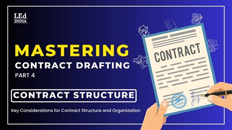 Mastering Contract Drafting | Contract Structure | Part 4 of 6| LEd INDIA #4 - YouTube