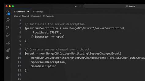 Basic Example Of Mongodbdrivermonitoringserveropeningevent