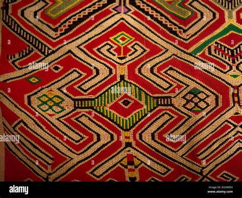 Abstract Motif Pattern Antique Traditional Textile Asian Art Weaving