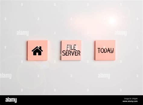 Text Caption Presenting File Server Word Written On Device Which Controls Access To Separately