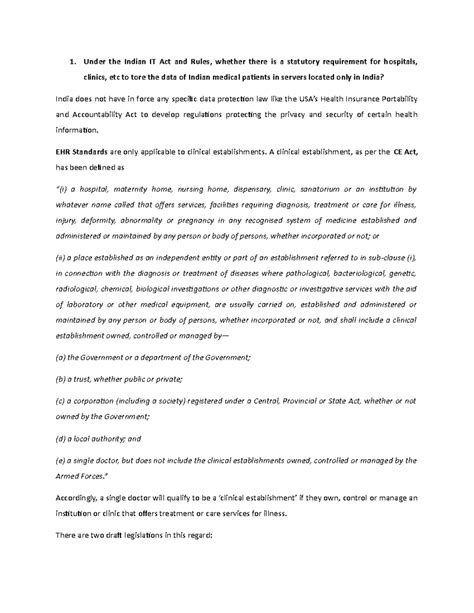 Draft Response On It Act And Rules Under The Indian It Act And Rules