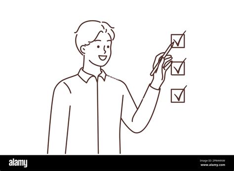 Tick Boxes Male Stock Vector Images Alamy