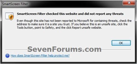 Internet Explorer SmartScreen Filter Manually Check A Website Windows Forums